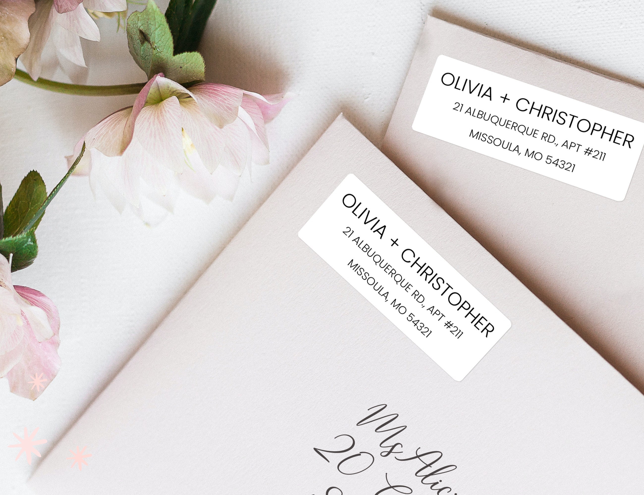 Printable and Editable Minimalist Address Labels, Avery Template ...