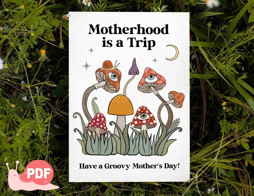 Printable Mothers Day Card, Mushroom Card, Funny Mothers Day Card, Mom ...