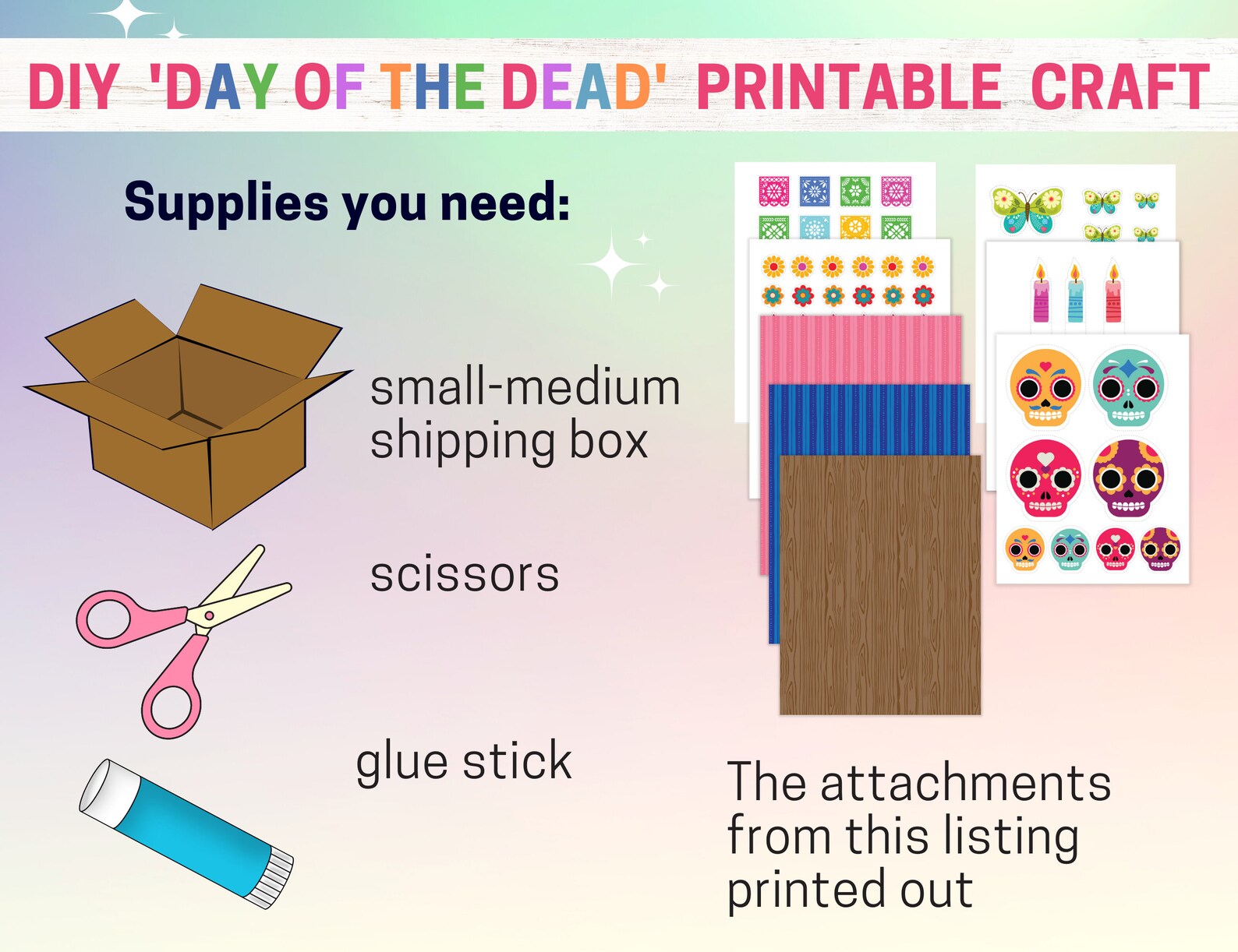 Day of the Dead Craft | Do It Yourself Ofrenda Altar | Printable ...