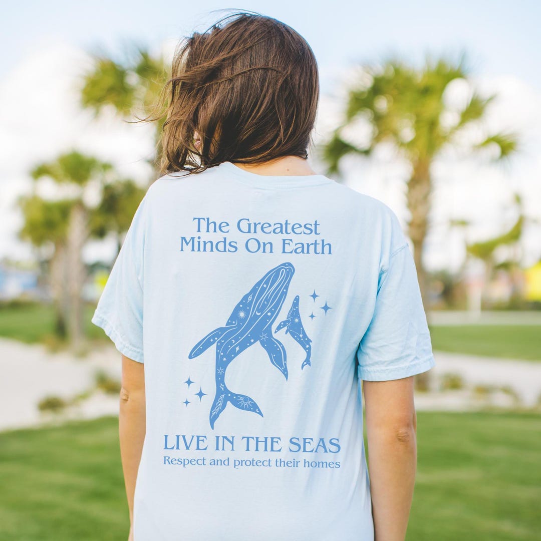 Humpback Whale Shirt Oceancore Respect the Locals Dark Blue Whale ...