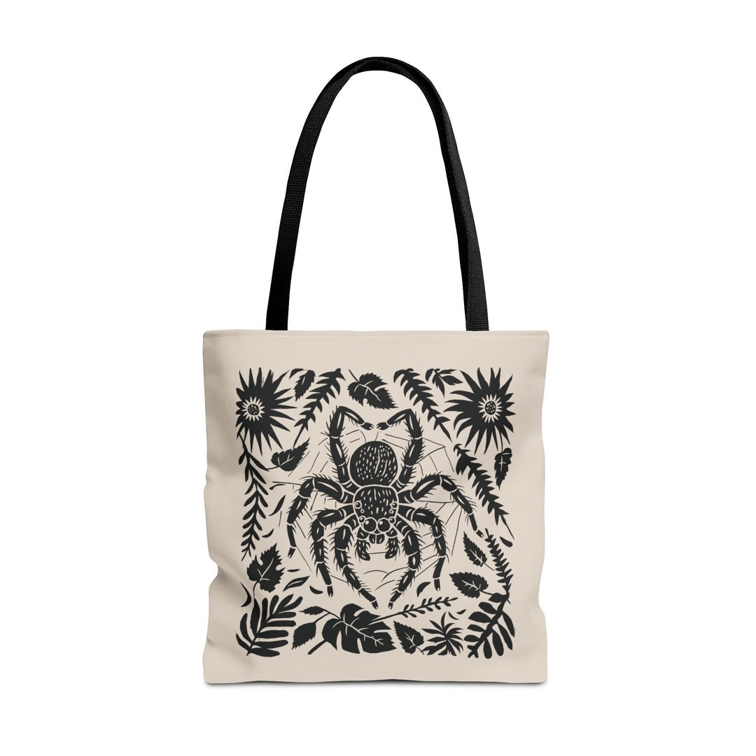 Jumping Spider Tote Bag Cottagecore Witchcore Spoodie Tarantula Dark ...