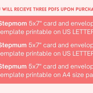 Printable Step Mom Mother's Day Card, Stepmom Card, Bonus Mom Card ...