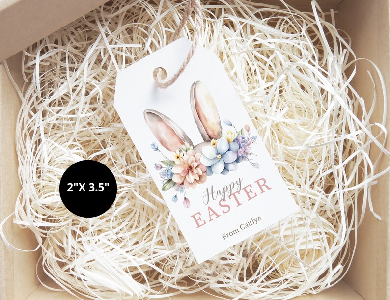 Editable and Printable Easter Tags Easter Gift Tag for Kids - Etsy