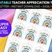 Printable Teacher Appreciation Gift Tag Staff Thank You Tag Teacher ...