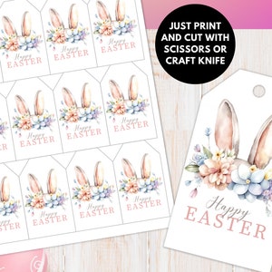 Editable and Printable Easter Tags, Easter Gift Tag for Kids Easter ...