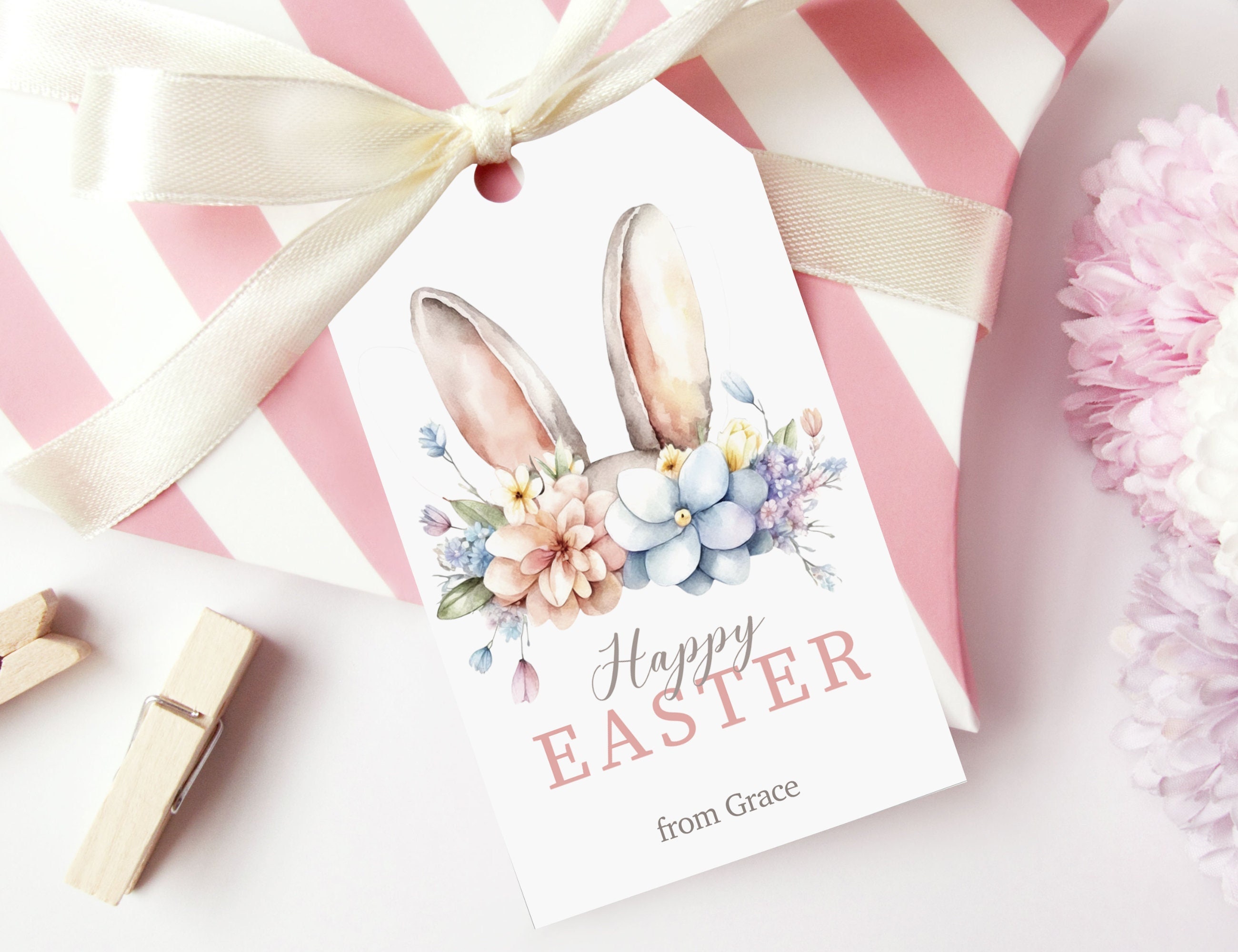 Editable and Printable Easter Tags, Easter Gift Tag for Kids Easter ...