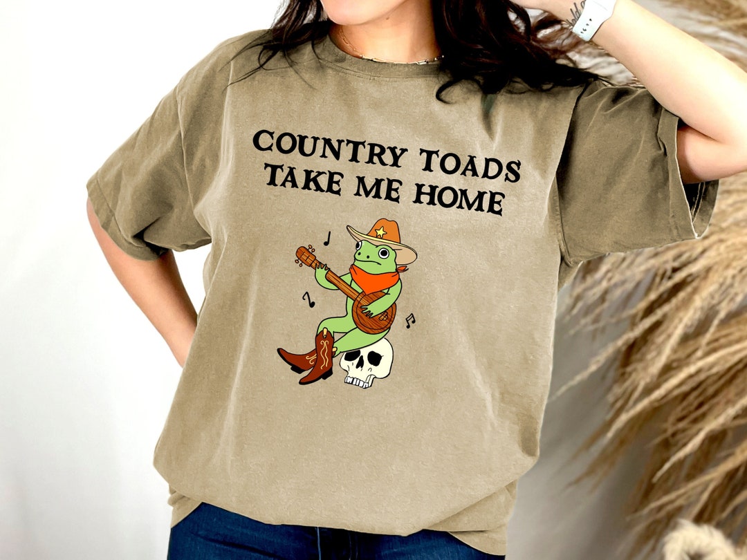 Country Toads Take Me Home, Cowboy Frog Shirt, Frog T Shirt, Cute Frog ...