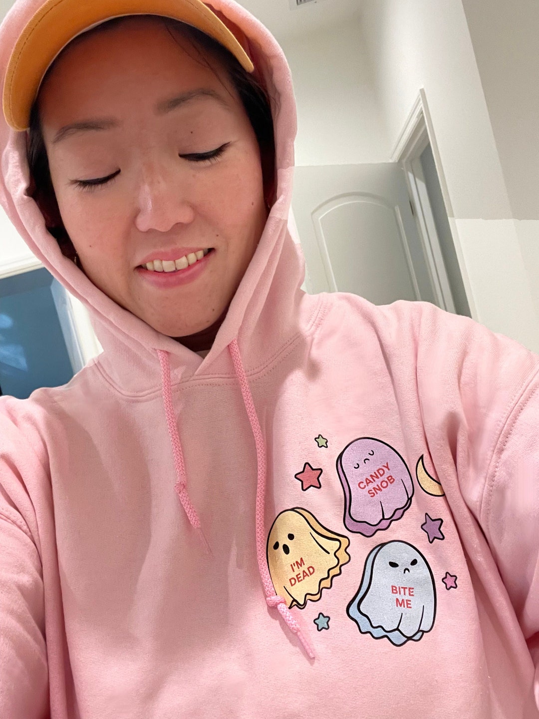 Ghost Sweater Pastel Hoodie Pastel Halloween Hoodie Candy Hearts ...