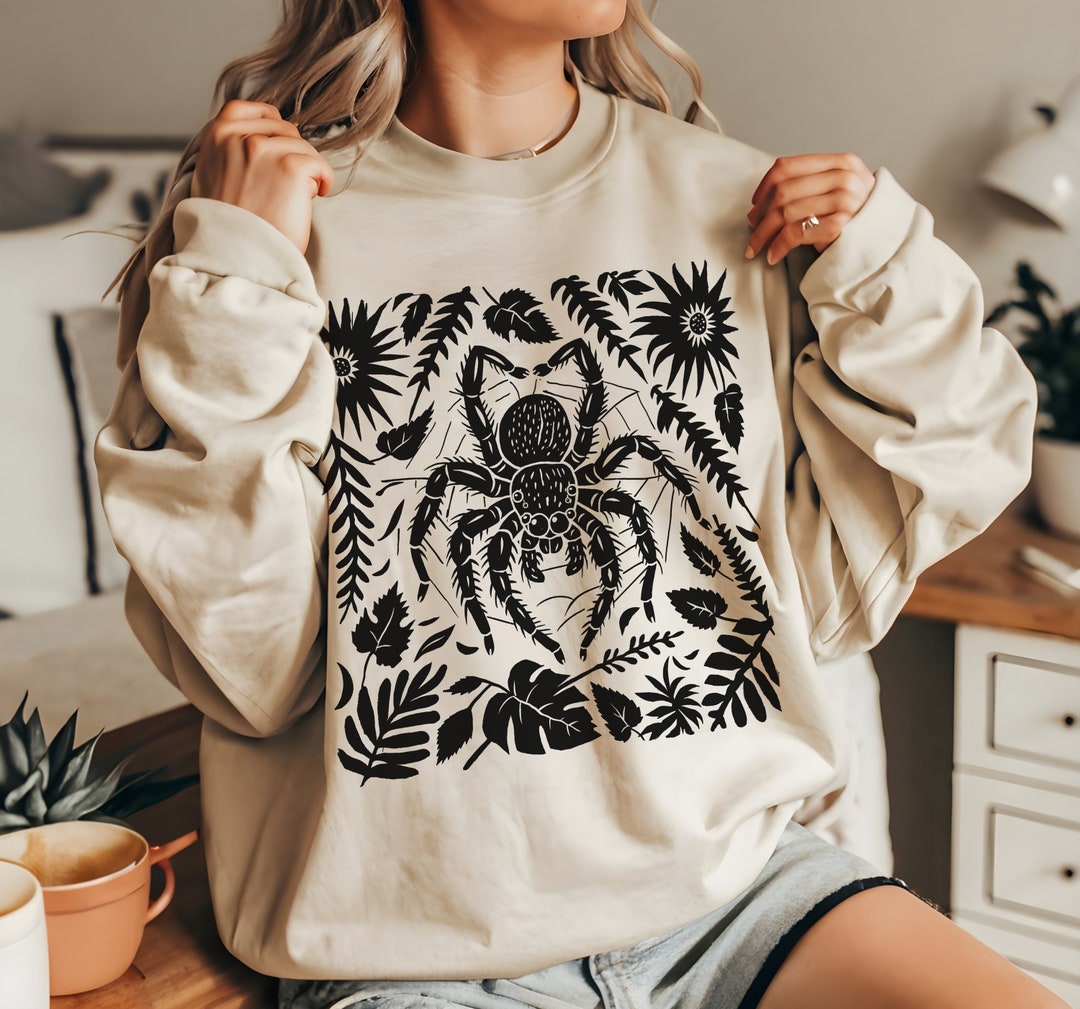 Jumping Spider Shirt Cottagecore Witchcore Spood Sweatshirt Tarantula ...