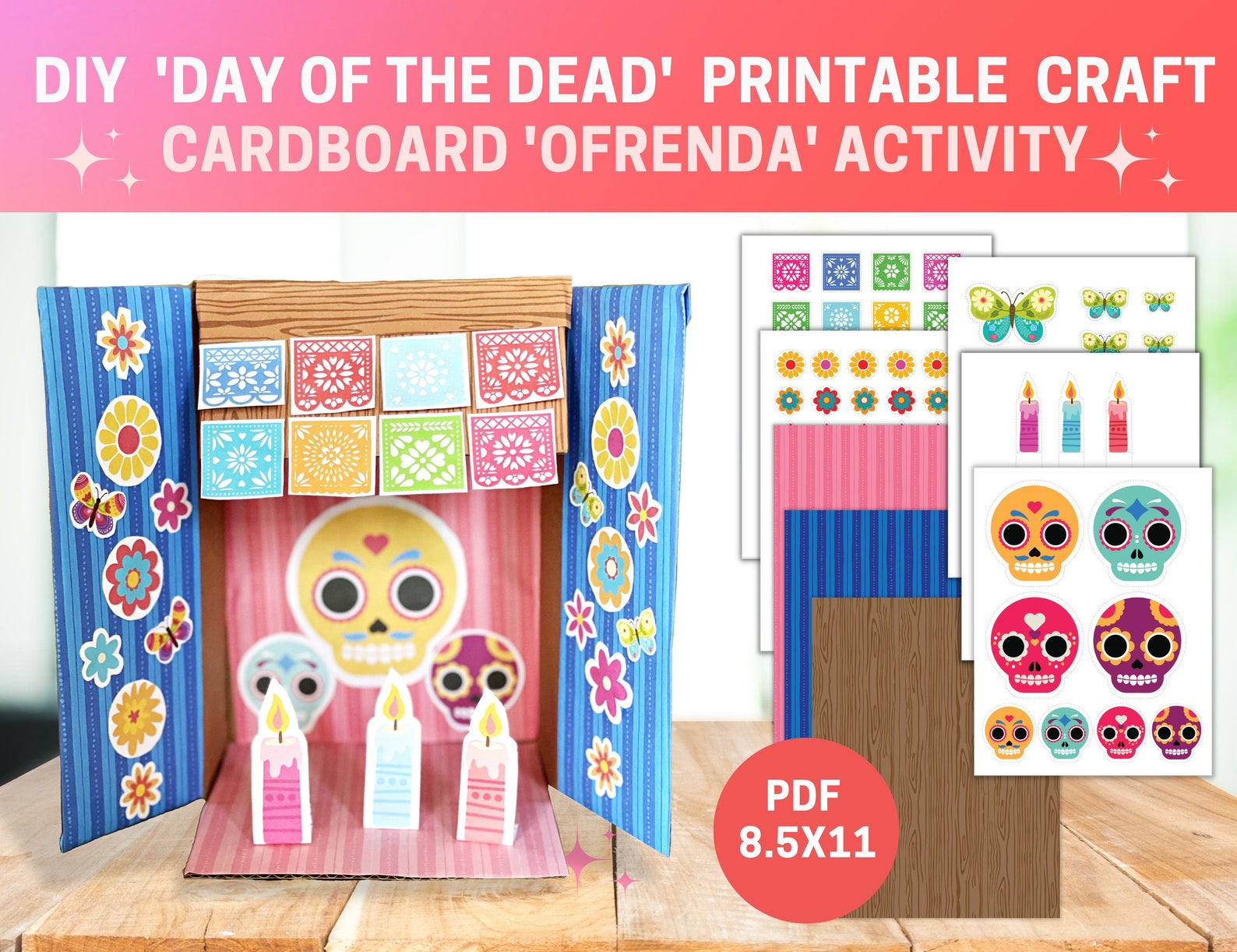 Day of the Dead Craft | Do It Yourself Ofrenda Altar | Printable ...