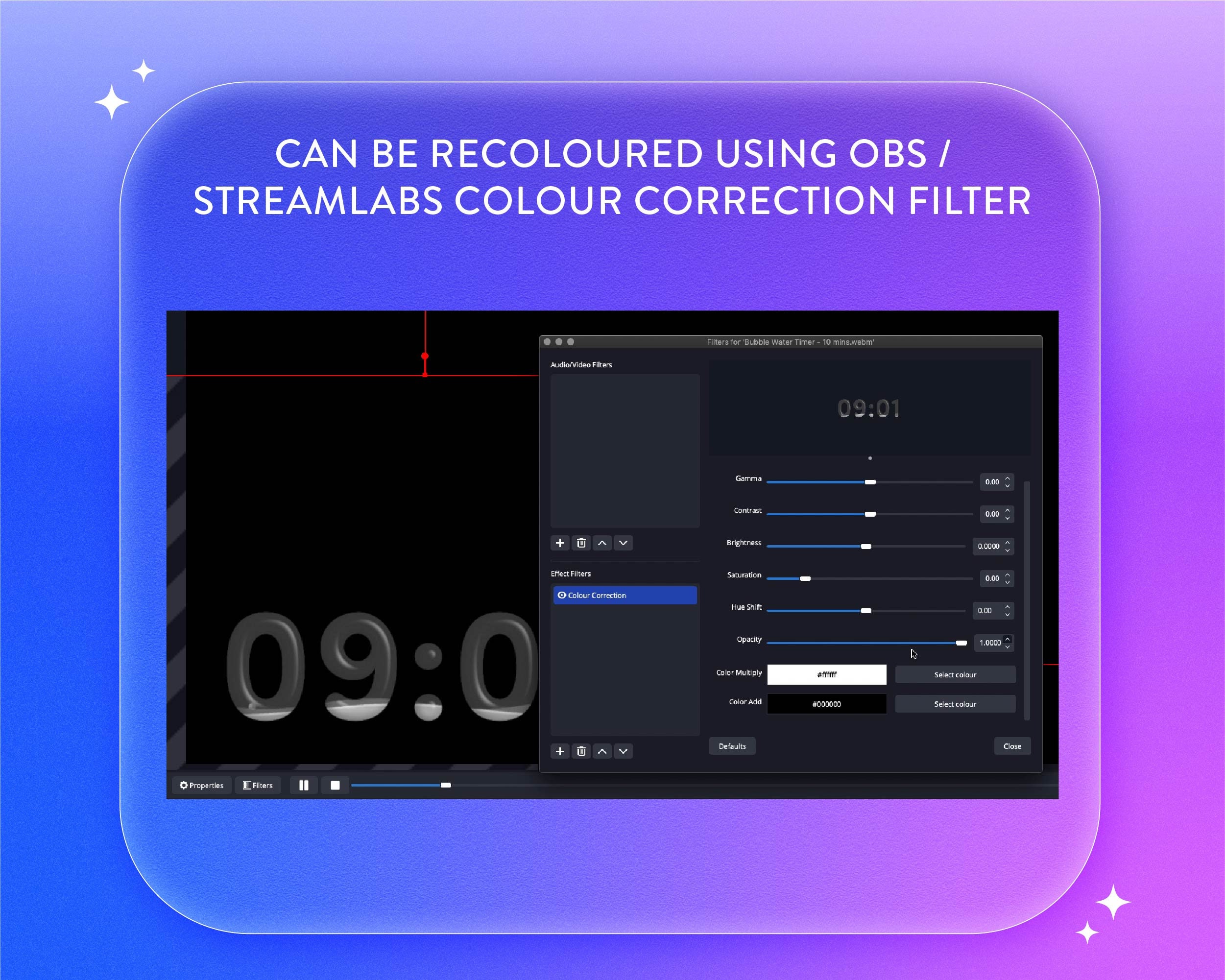 Bubble Water Countdown Timer for Twitch / Kick Stream Overlay, 3 Mins ...