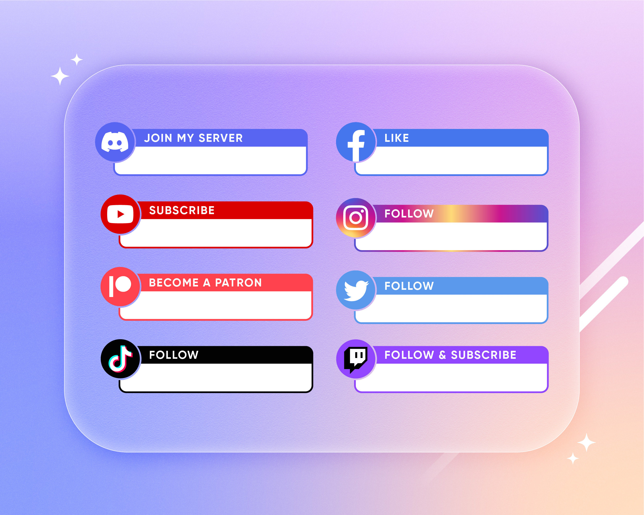 Animated Social Media Blank Label / Template Overlay for Twitch / Kick ...