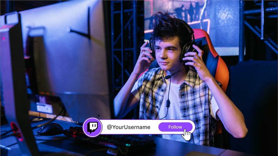 Custom Twitch Follow Button Animation, Youtube Video Intro Social Media ...