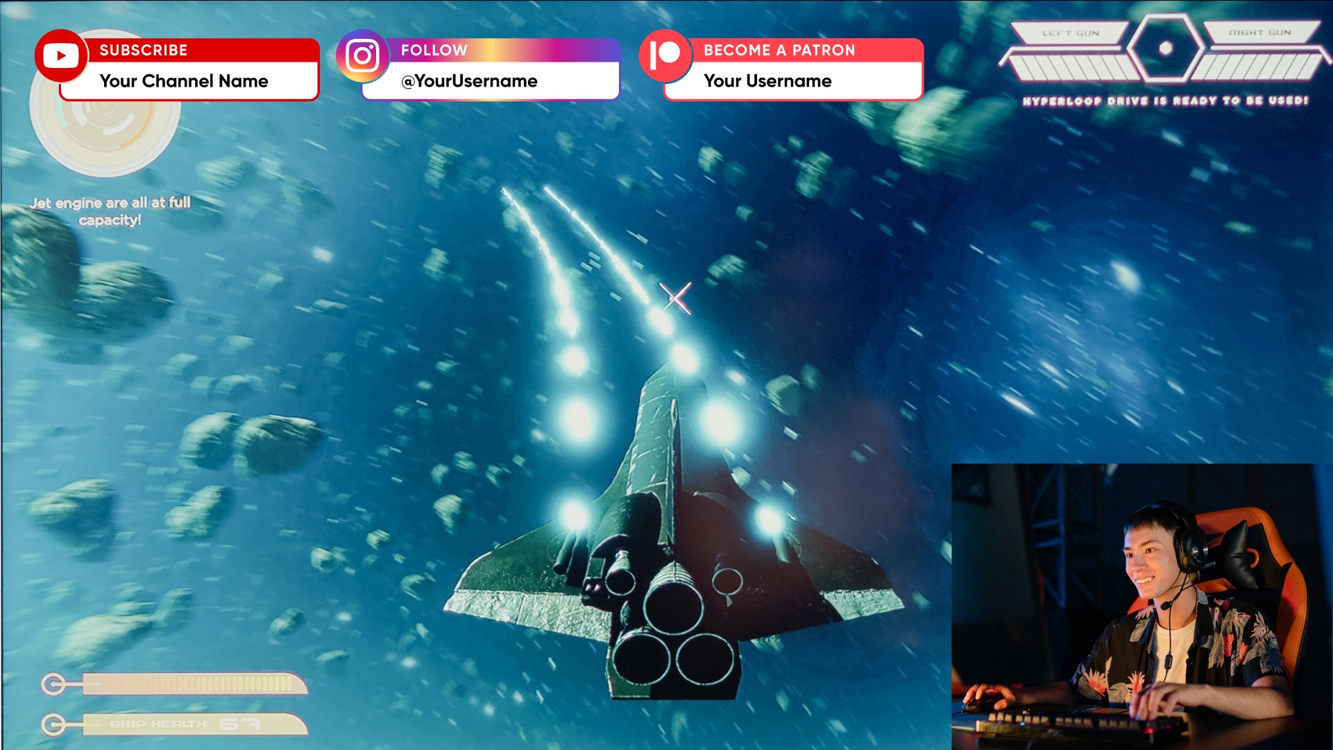 Animated Social Media Blank Label / Template Overlay for Twitch / Kick ...