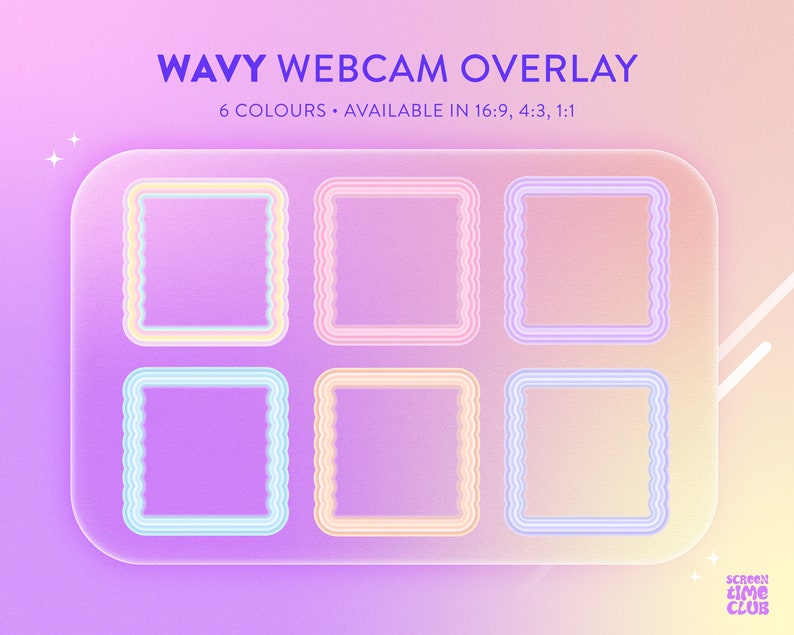 Wavy Webcam Overlay Border, Streaming Overlay (PNG Instant Download) - Etsy