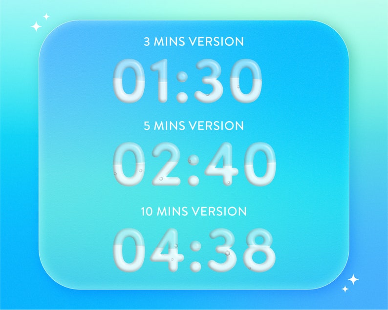 Bubble Water Countdown Timer for Twitch / Kick Stream Overlay, 3 Mins ...
