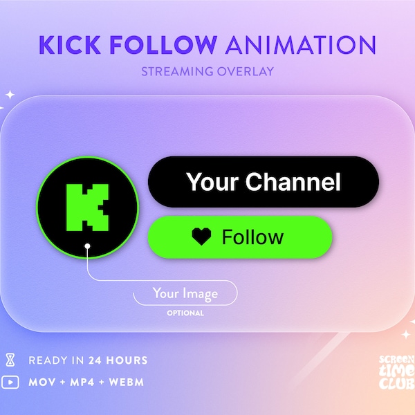 Kick Animation Overlay - Etsy
