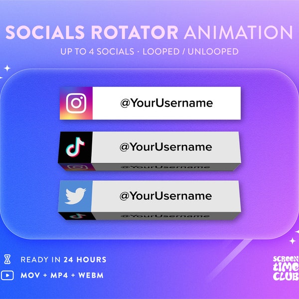 Twitch Social Lower Third - Etsy