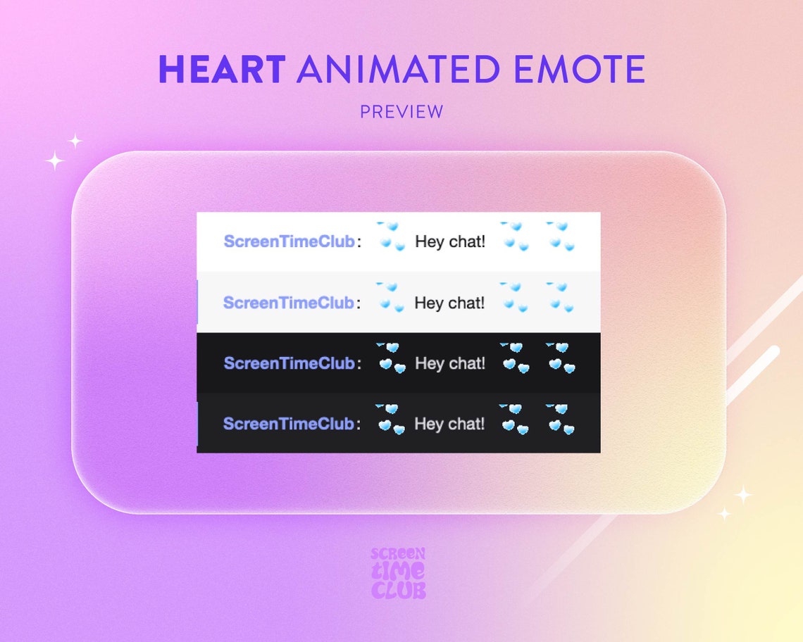 Flying Blue Heart Animated Emote for Streaming, Twitch, Kick, Discord ...