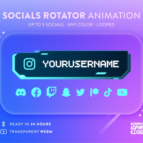 Social Media Pop up Twitch - Etsy UK