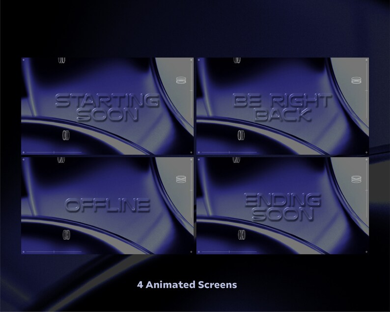 Animated Twitch Kick Stream Overlay Package, Retro, Futuristic, Simple ...