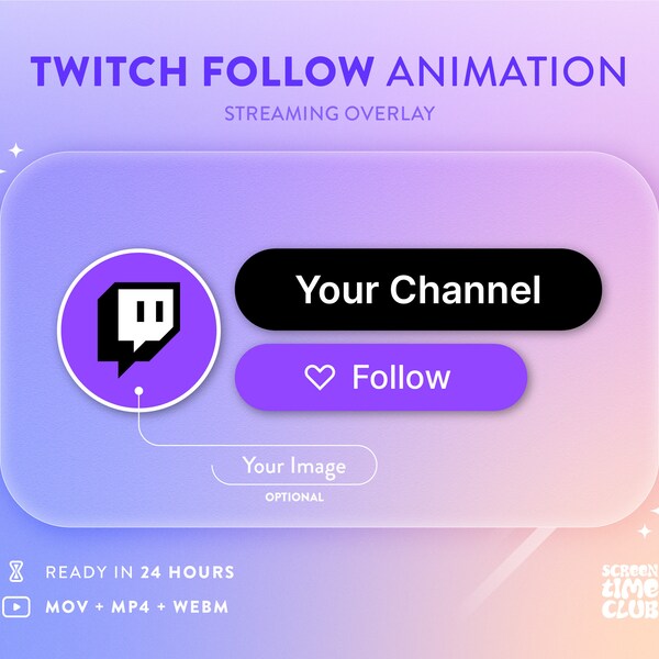 Twitch Follow Animation - Etsy