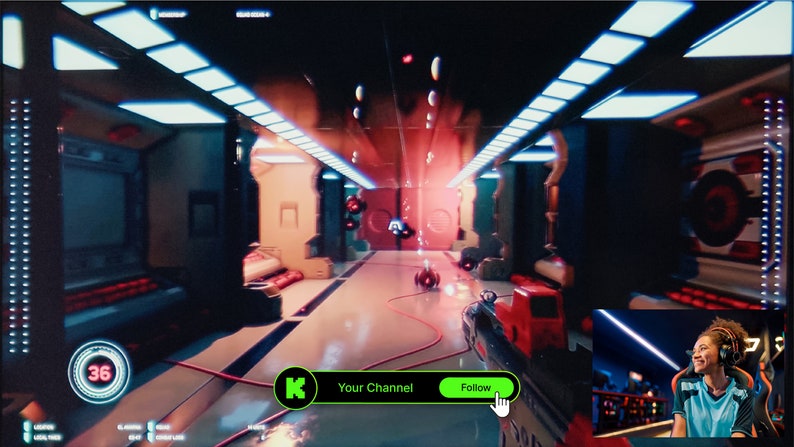 Custom Kick Follow Button Animation, Youtube Video Intro Social Media ...