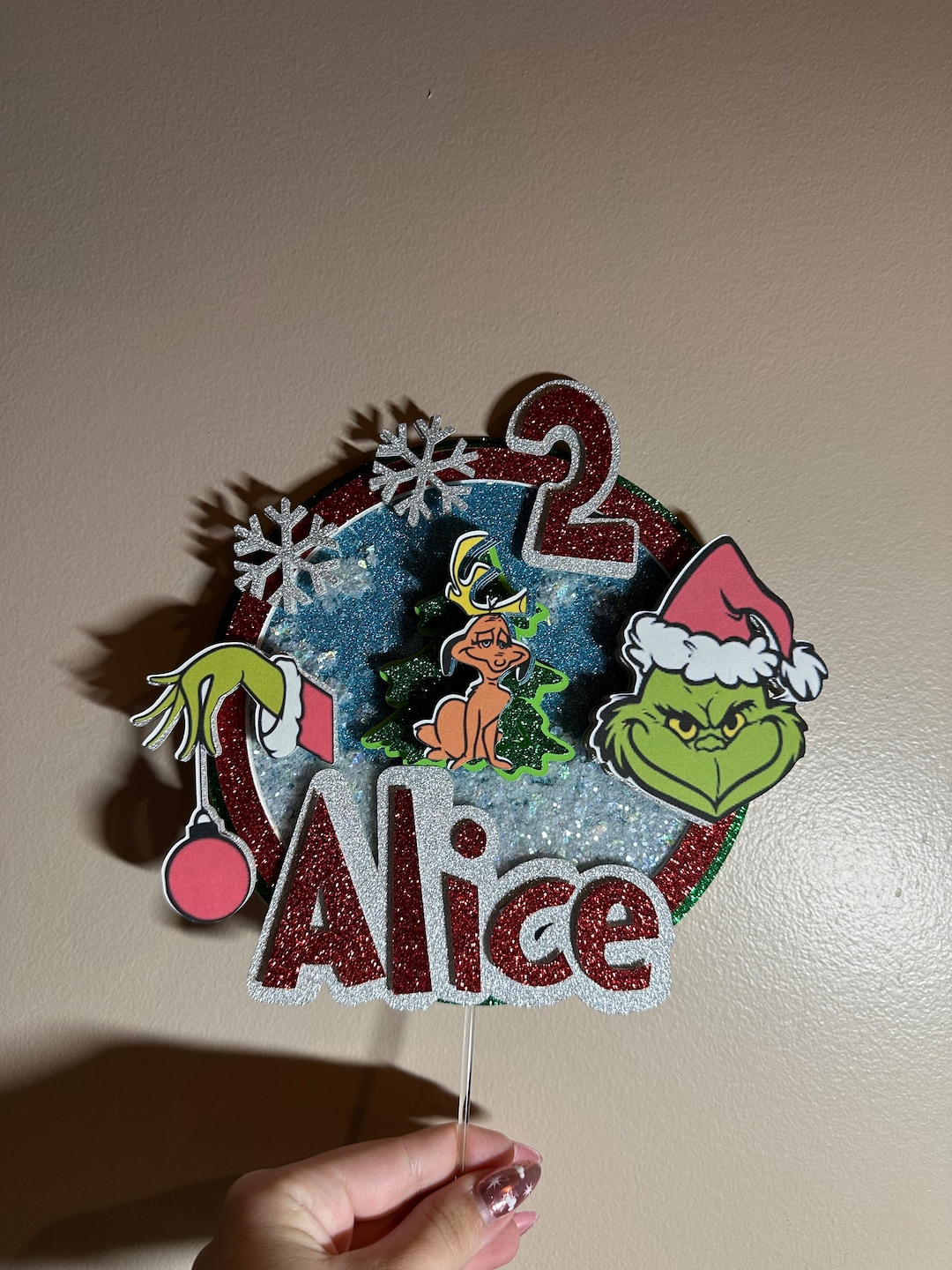 The Grinch Cake Topper - Etsy