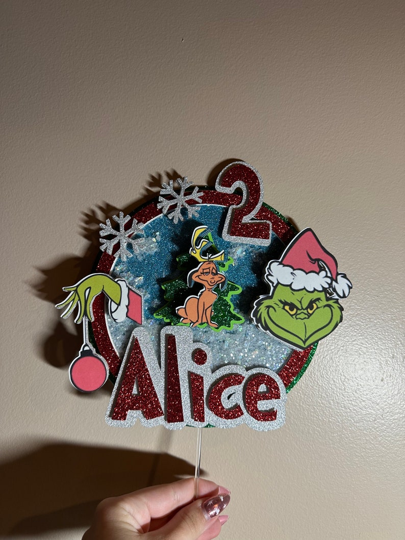 The Grinch Cake Topper - Etsy