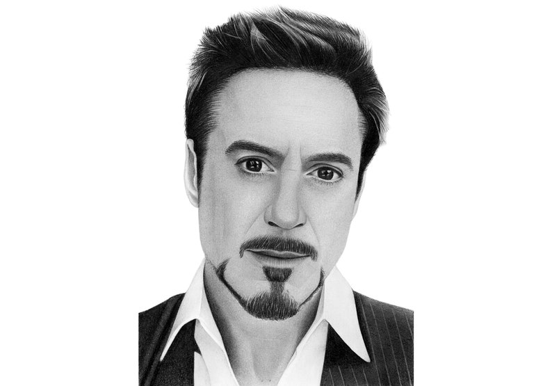 Tony Stark Pencil Drawing Print - Etsy