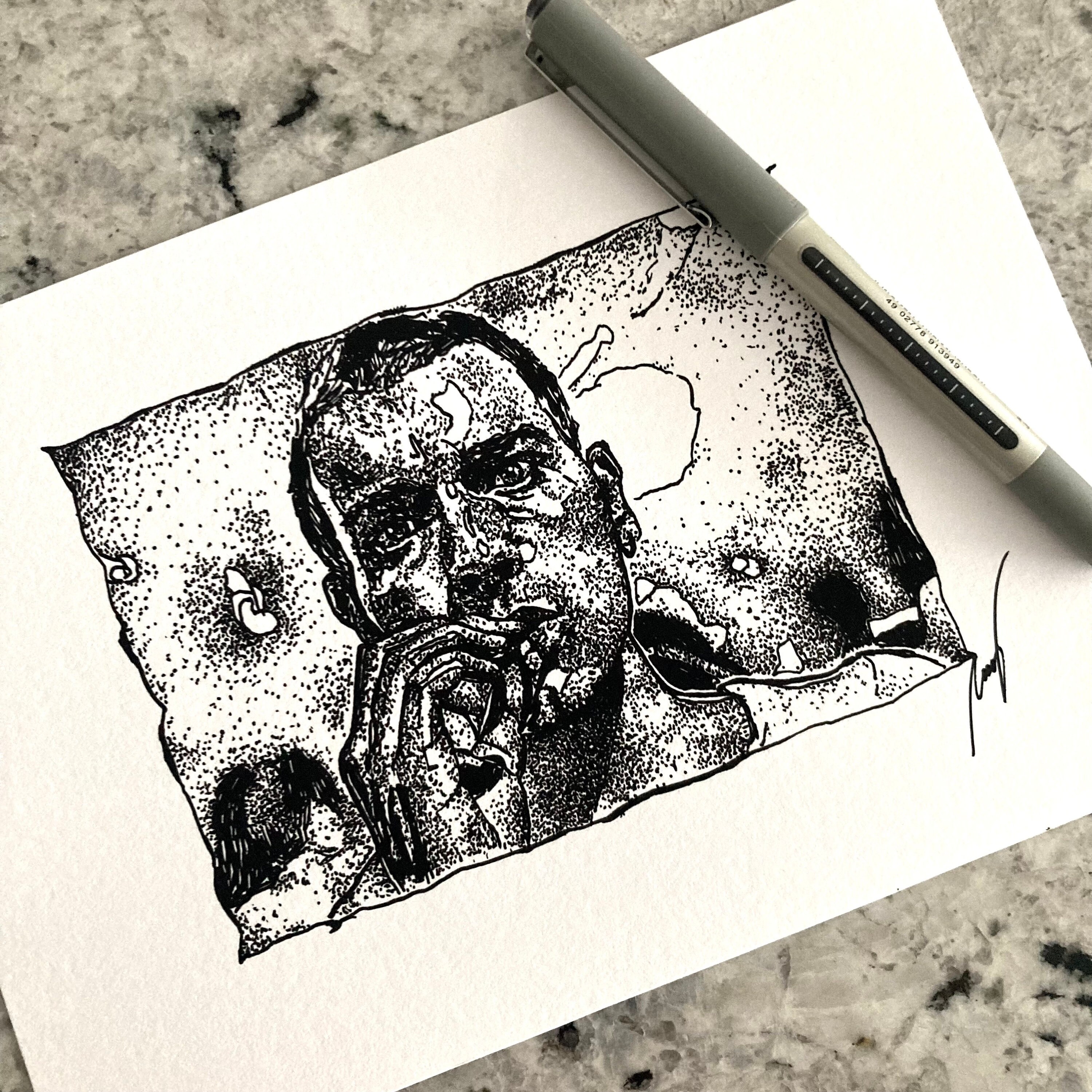 Signed Print | Ink Drawing | Sketch Print | Pen Art - Etsy