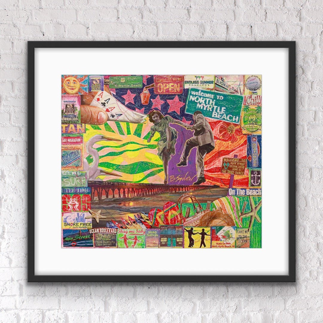Printable Art, Shag, Mixed Media, Wall Art, Collage, Colorful Art ...