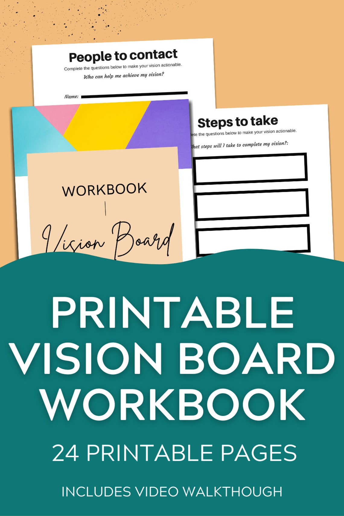 Vision Board Workbook - Etsy
