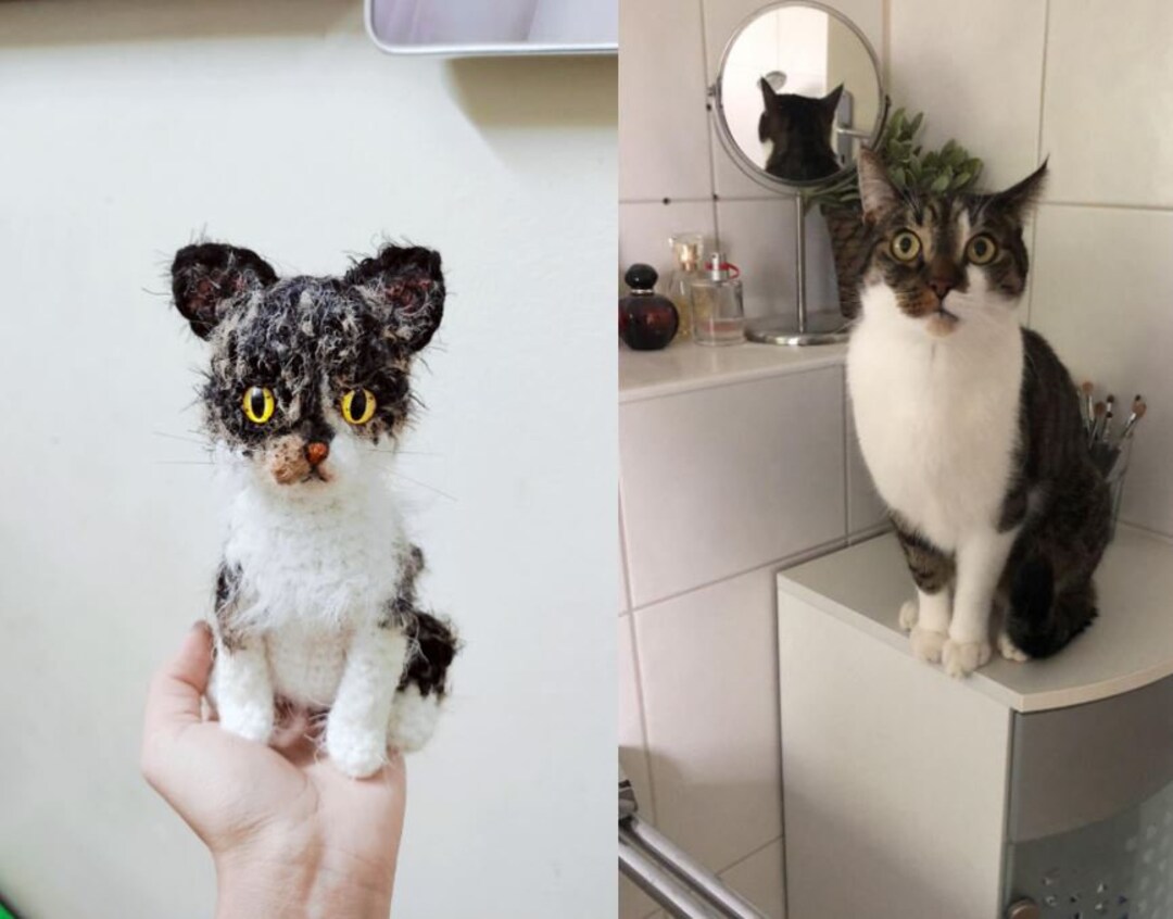 Custom Crochet Cat, Custom Cat Plush, Custom Stuffed Animal ...