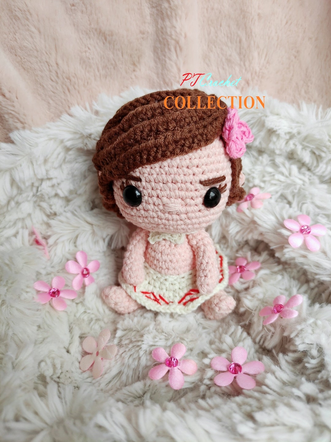 Baby Moana Crochet Doll, Handmade Moana Doll, Amigurumi Moana, Moana ...
