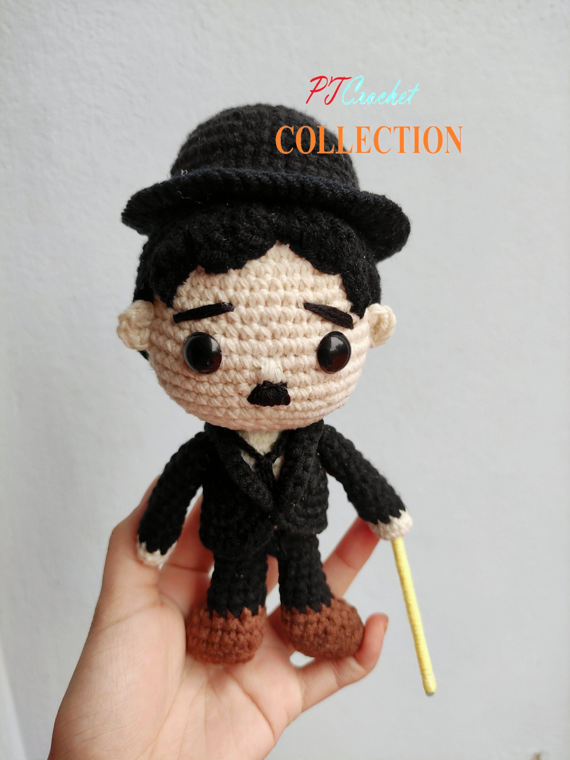 Crochet Charlie Chaplin Doll Amigurumi Charlie Chaplin - Etsy
