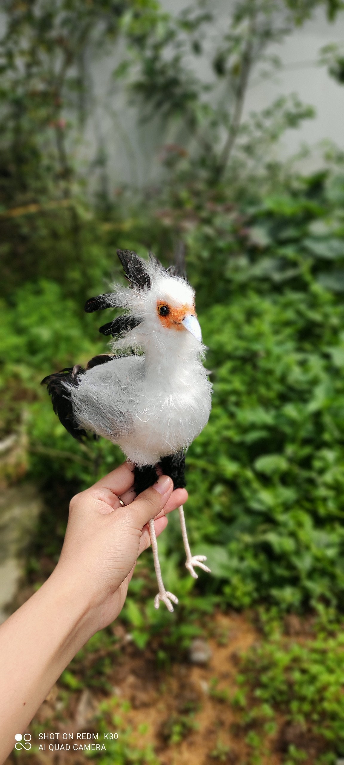 Crochet Secretary Bird Doll, Handmade Secretary Bird Doll, Amigurumi ...