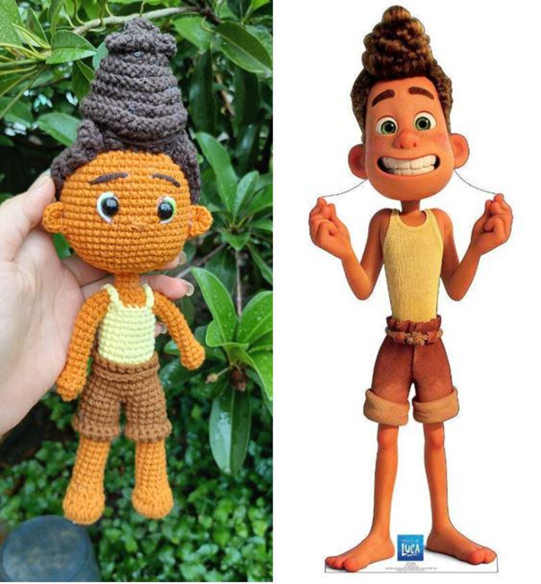 Crochet Luca Doll, Luca Paguro Doll, Amigurumi Luca, Luca Plush ...