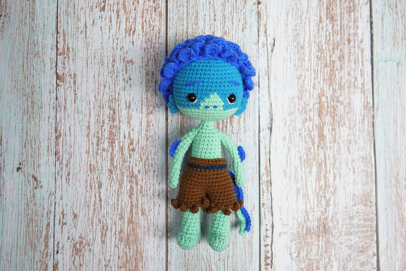 Crochet Luca Doll, Luca Paguro Doll, Amigurumi Luca, Luca Plush ...