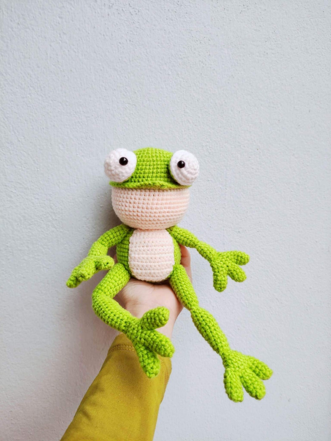 Crochet Frog Doll, Handmade Frog Doll, Amigurumi Frog Doll, Stuffed ...
