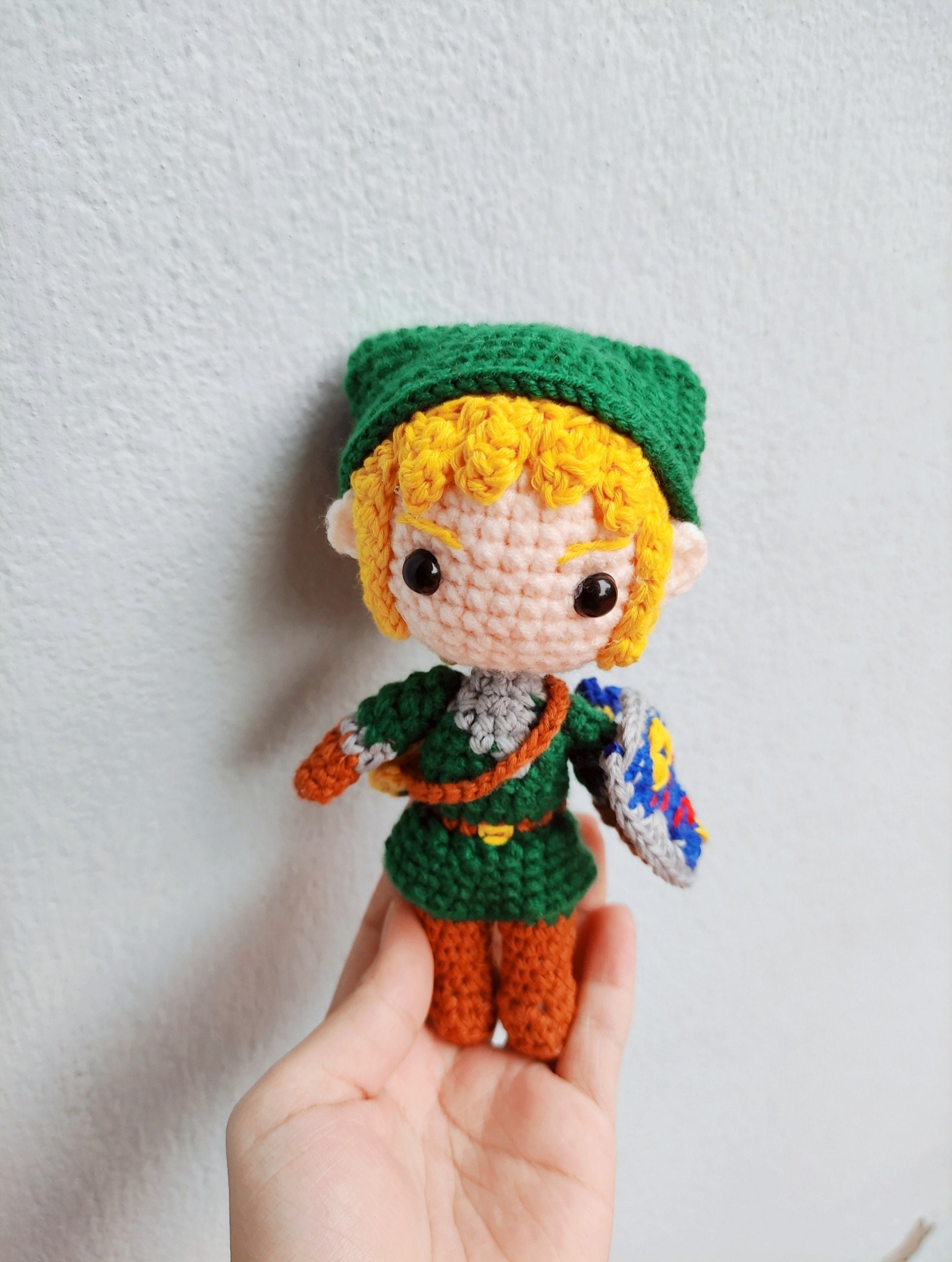Link Zelda Crochet Doll, Handmade Link Zelda , Link Amigurumi, Inspired ...