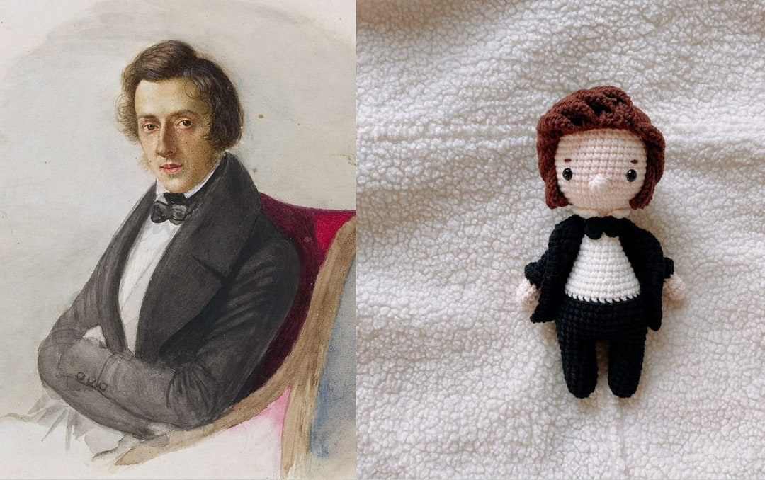 Crochet Frederic Chopin, Musical Gift, Musical Decoration, Musical Toy ...