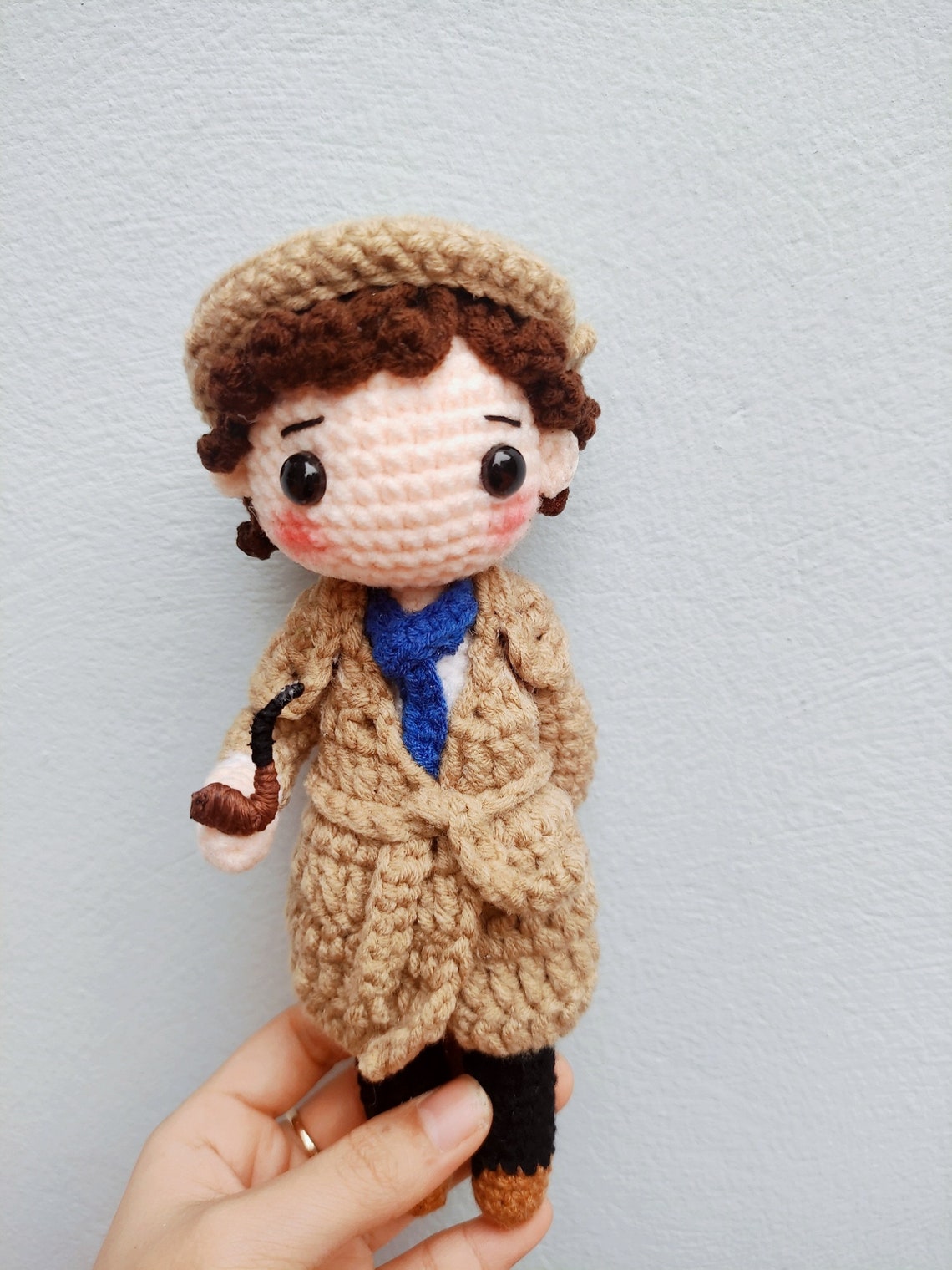 Sherlock Holmes Crochet Doll Sherlock Holmes Crochet Watson | Etsy