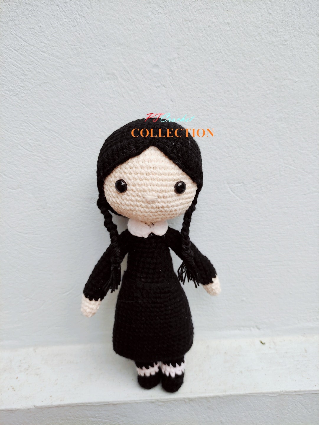 Crochet Wednesday Doll, Amigurumi Wednesday, Wednesday Keychain ...