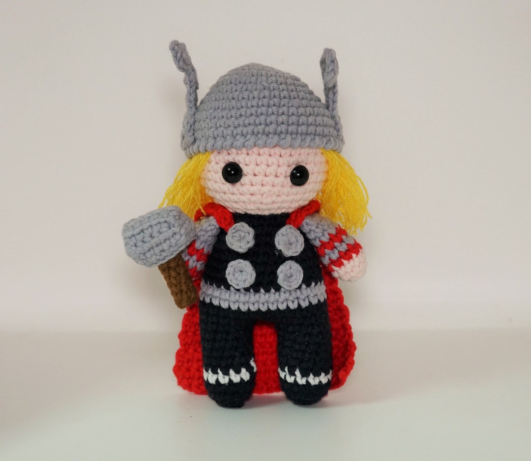 Thor Crochet Doll, Crochet Collectibles, Amigurumi, Handmade Wool Toy ...