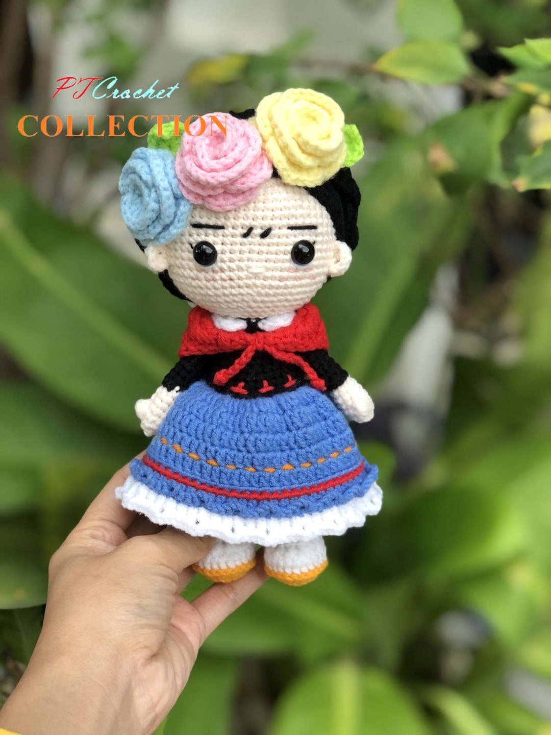 Frida Crochet Doll Frida Doll, Frida, Frida Plush Crochet ,collectibles ...