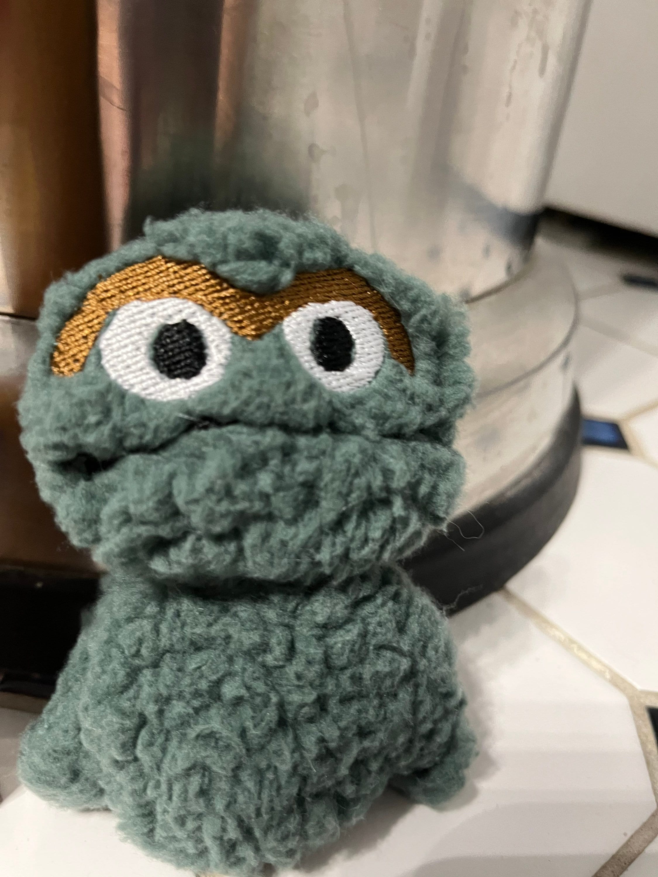 Oscar the Grouch Mini Puppet With Garbage Can "i Love Trash!" "scram ...