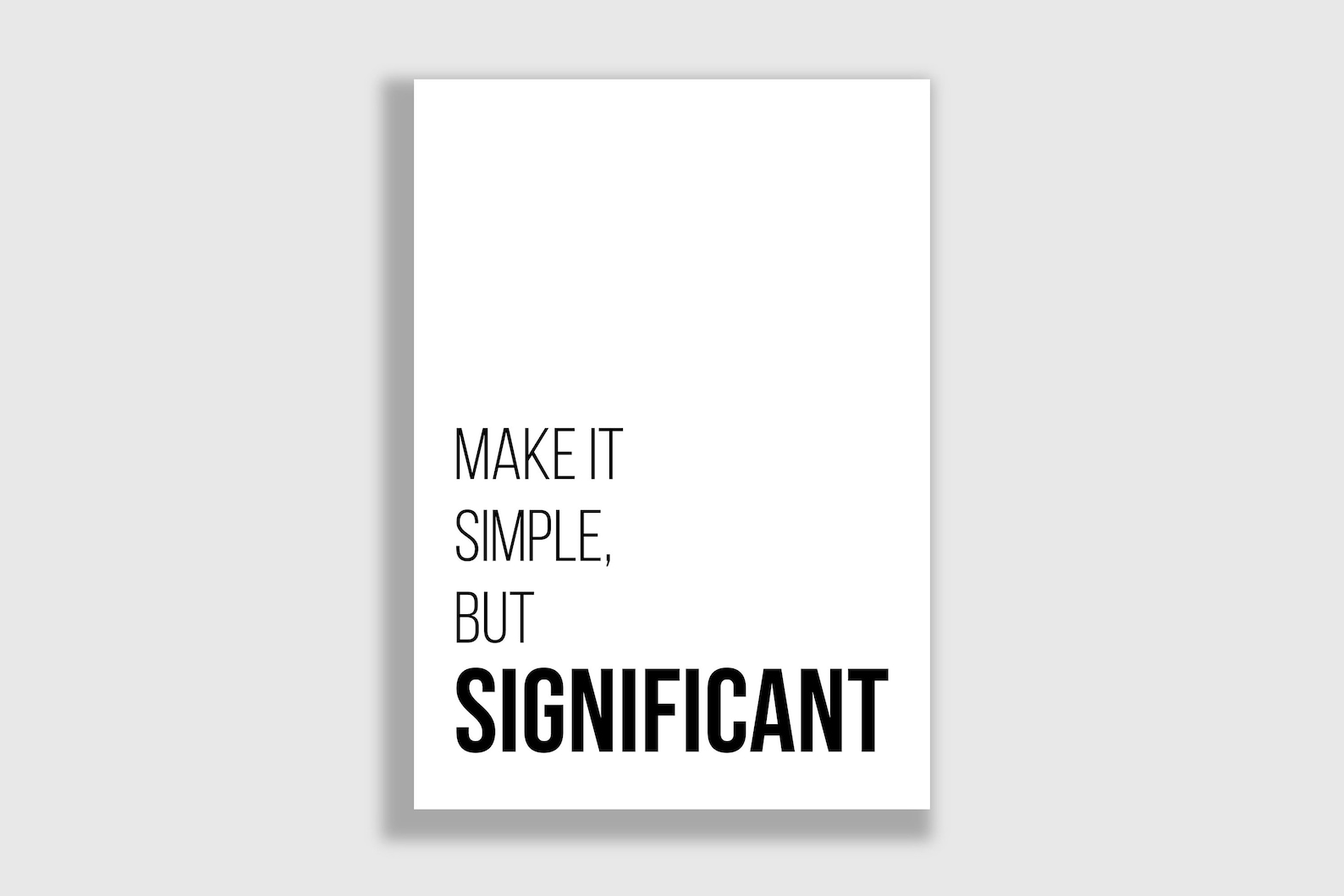 Make It Simple but Significant, Motivational Wall Art Print, Home or ...