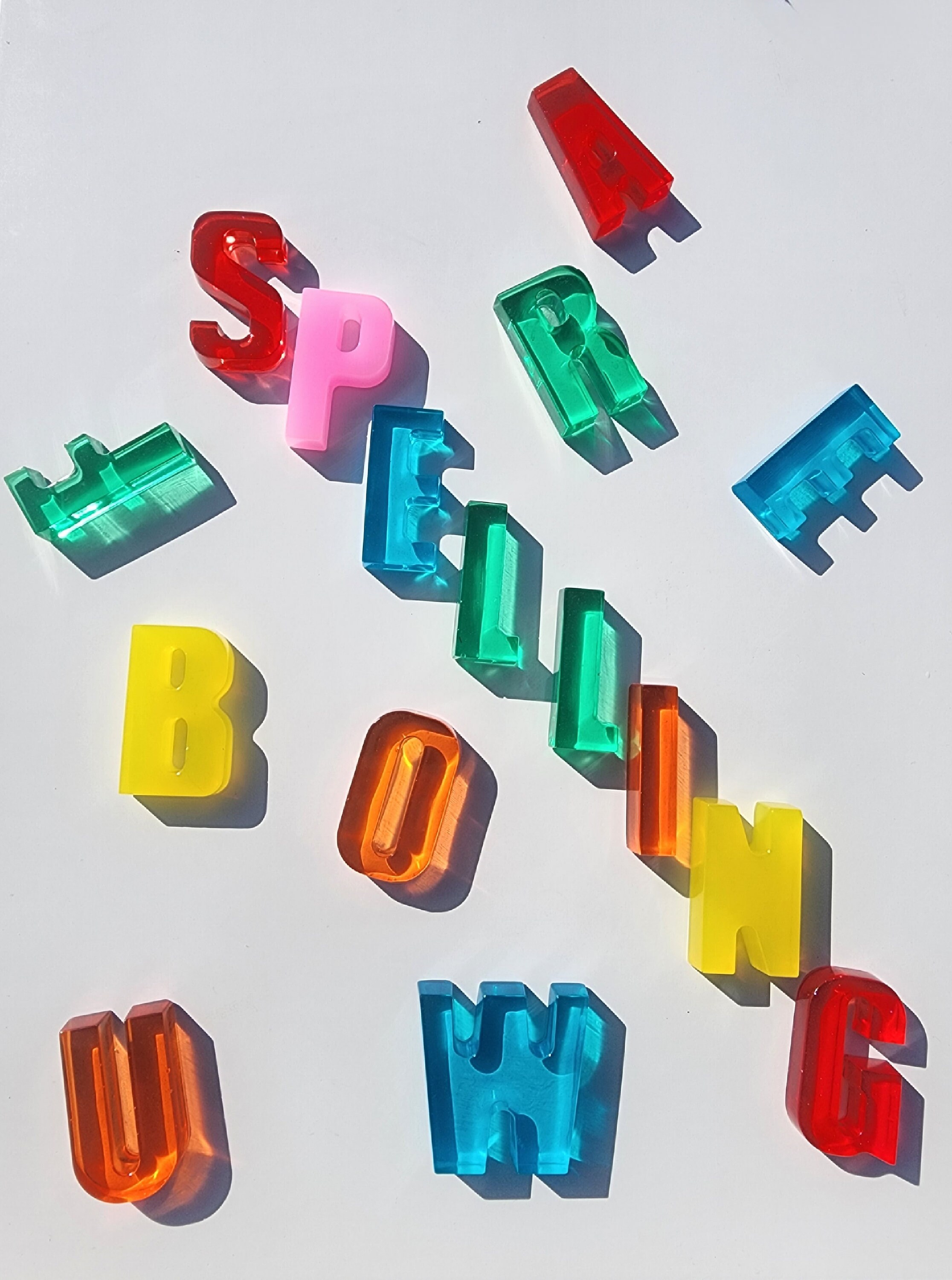 Rainbow Resin Light Table Alphabet - Etsy