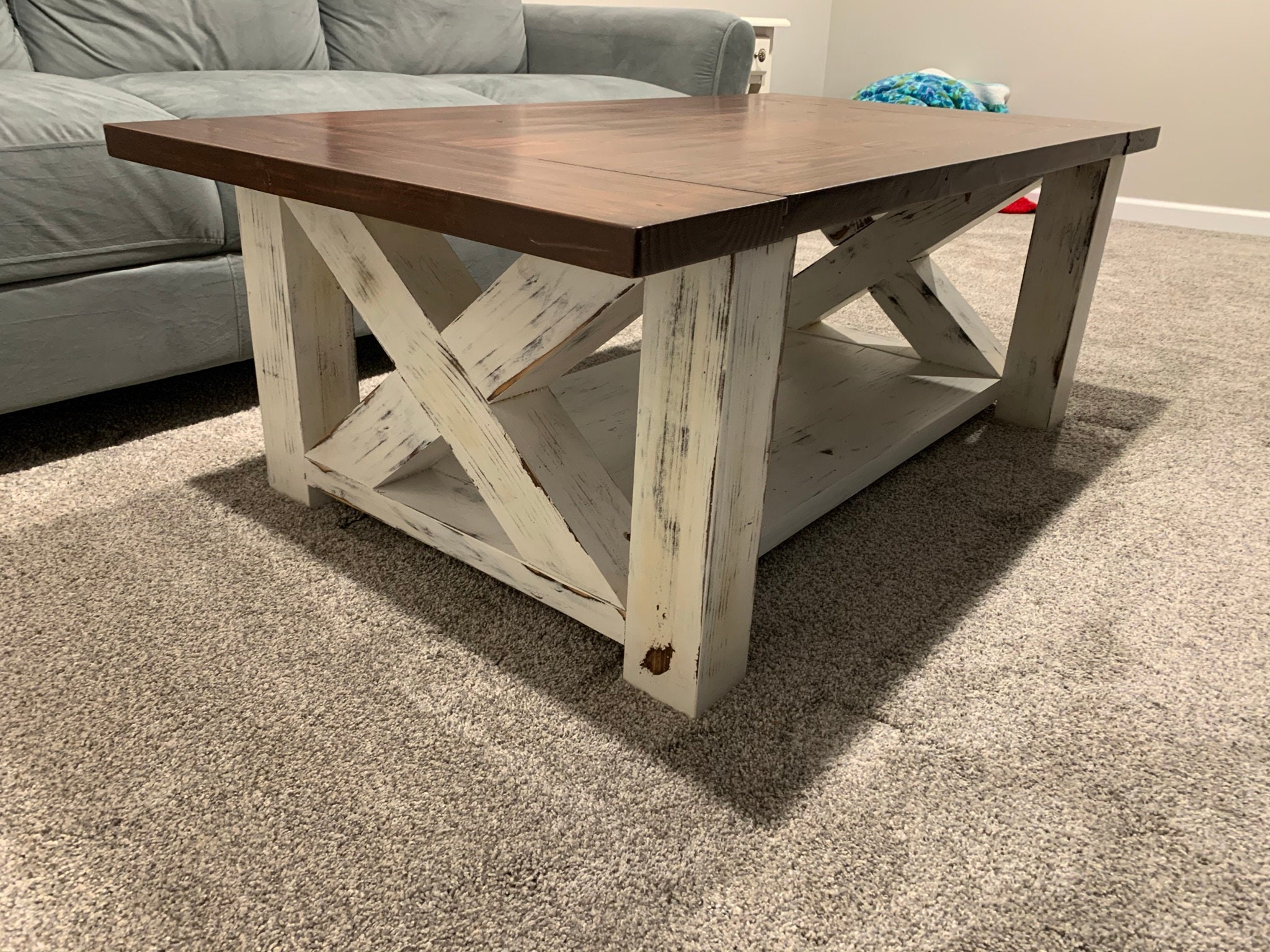 Farmhouse Style Coffee Table DIY Build Plans - PDF Instant Download ...